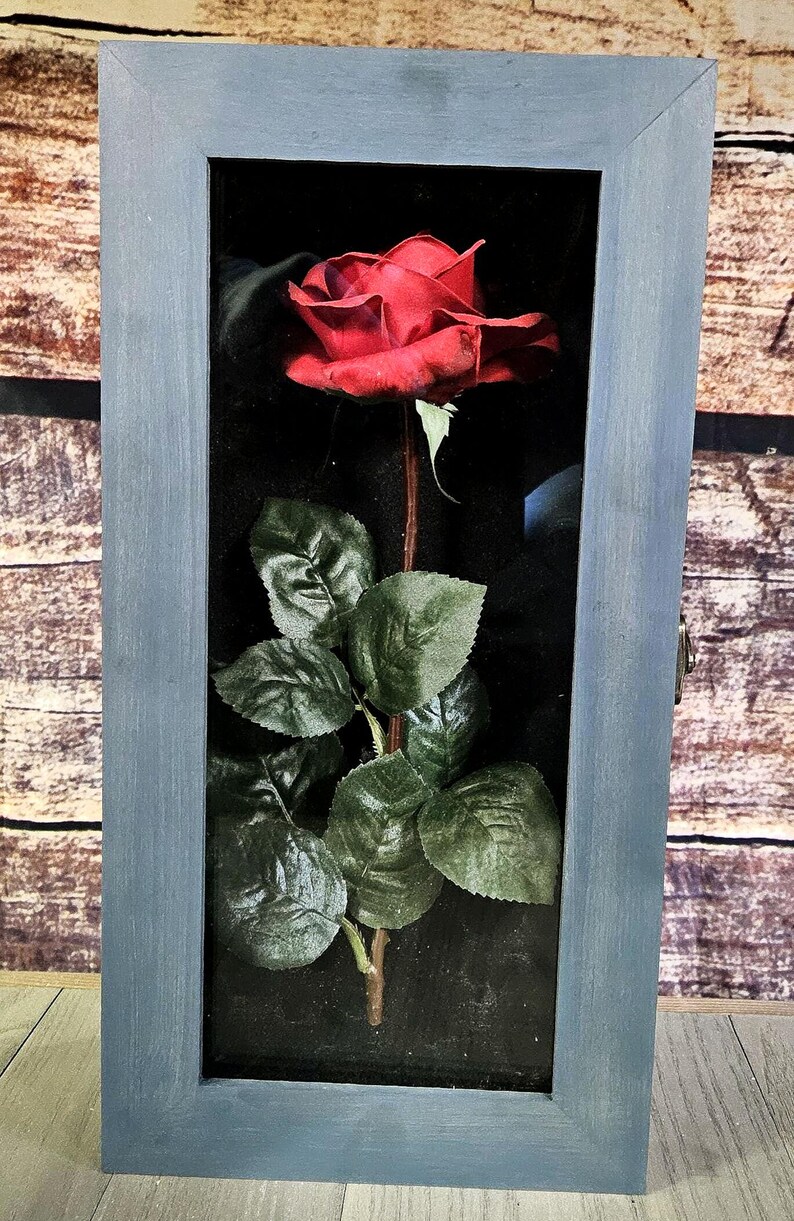 Floating Rose Shadowbox - Etsy