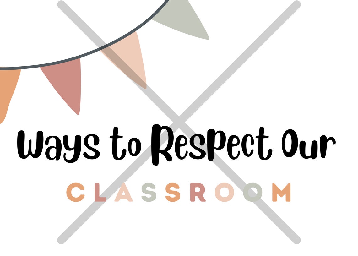 Ways to Respect Our Classroom, Boho Classroom Poster - Etsy