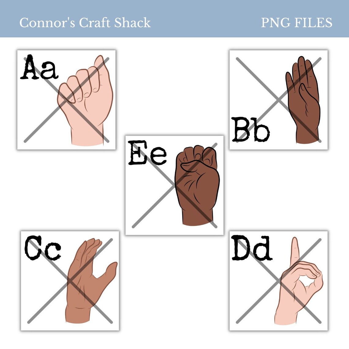 Sign Language Alphabet Classroom Posters Downloadable PNG Files - Etsy ...