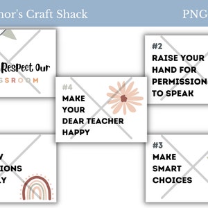 Ways to Respect Our Classroom, Boho Classroom Poster - Etsy