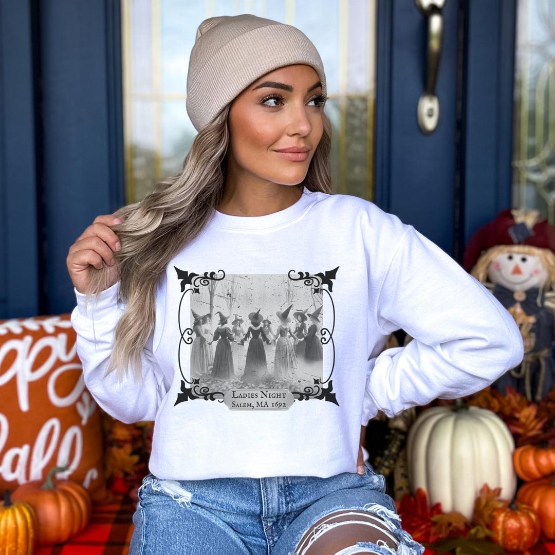Vintage Witch Sweatshirt, Ladies Night Sweatshirt, Gothic Sweatshirt ...