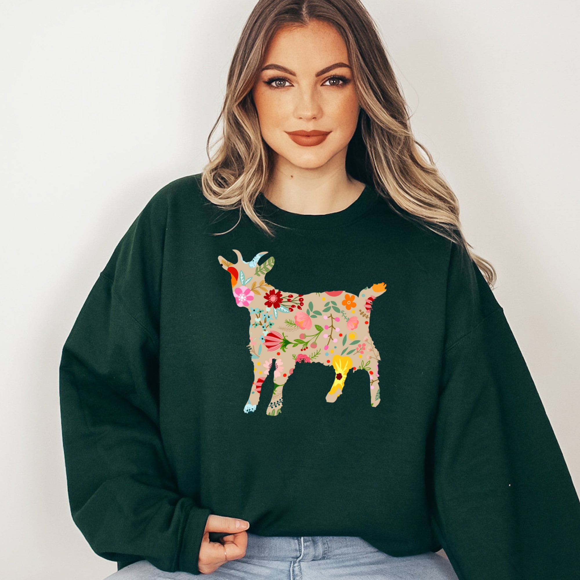 Cottagecore Goat Sweatshirt, Goat Mom Shirt, Goat Gifts, Mother's Day ...