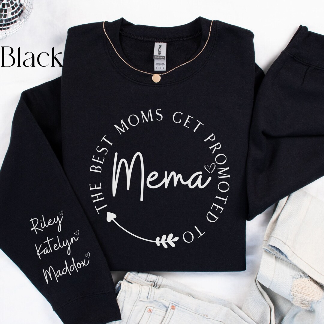 Custom Sleeve Print Mema Sweatshirt, Mema Gifts, Mothers Day Gift for ...