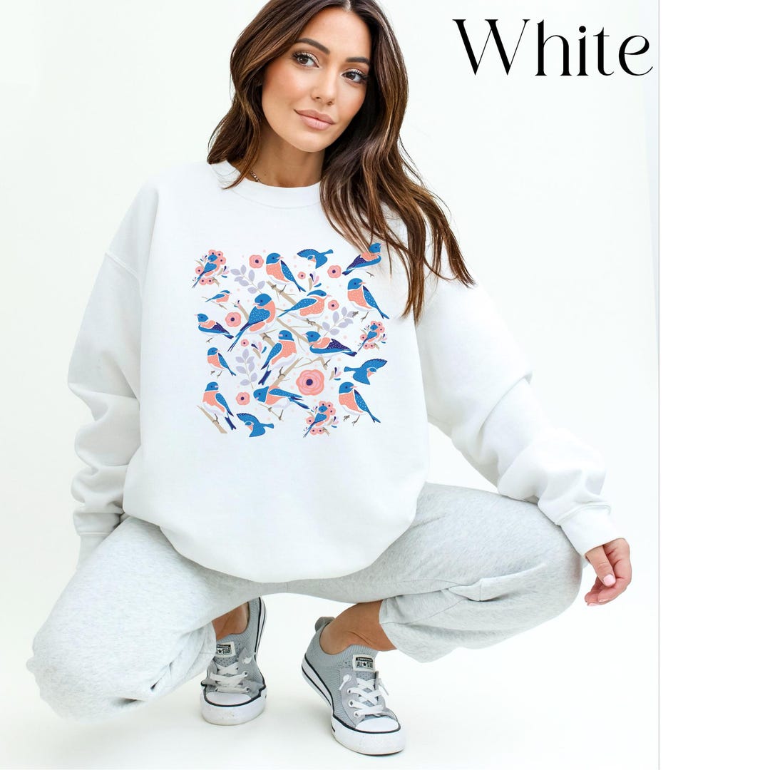 Cottagecore Bluebird Sweatshirt, Blue Bird Sweater, Mother's Day Gift ...