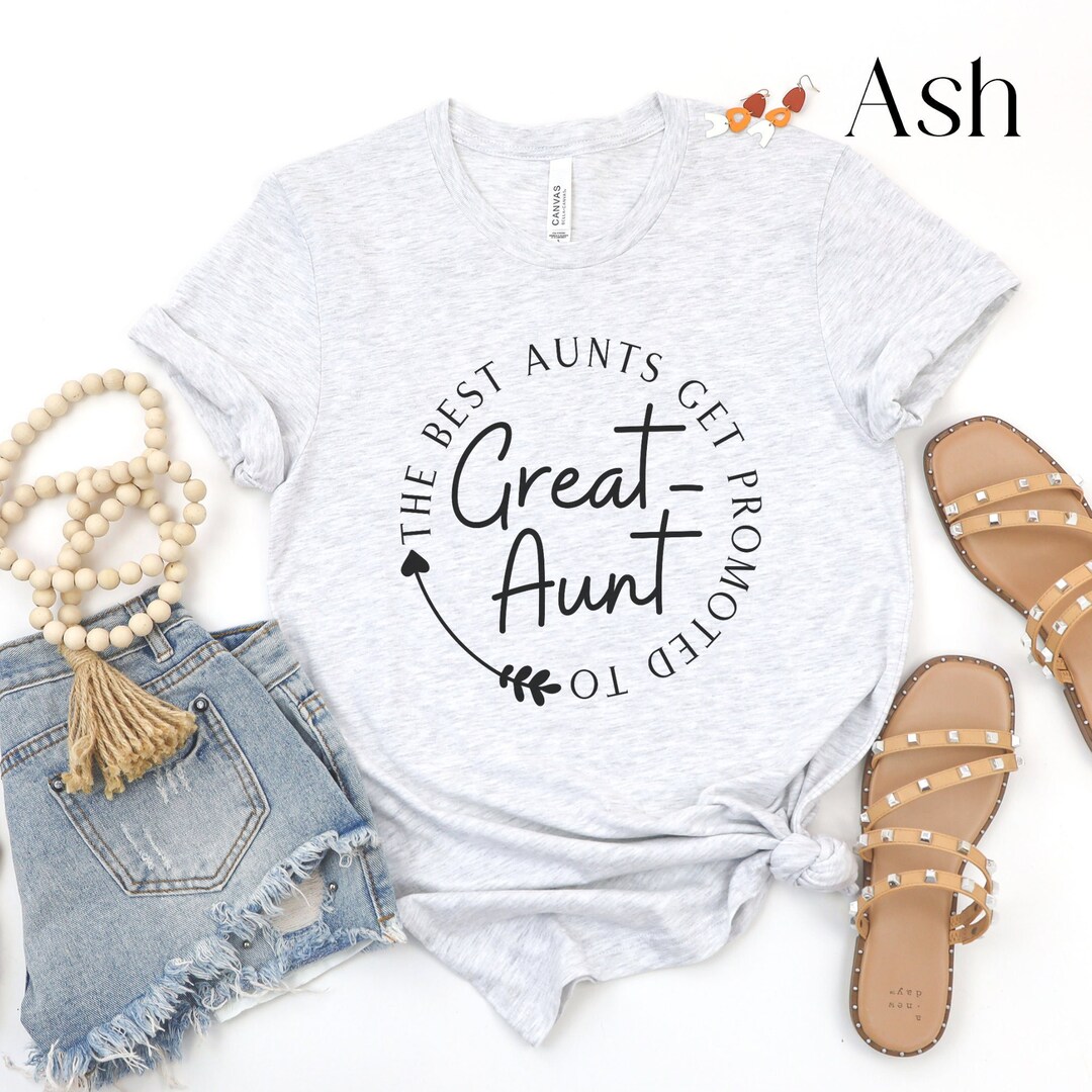 Great Aunt Shirt, Great Aunt Gift, Pregnancy Reveal, Promoted to Aunt ...