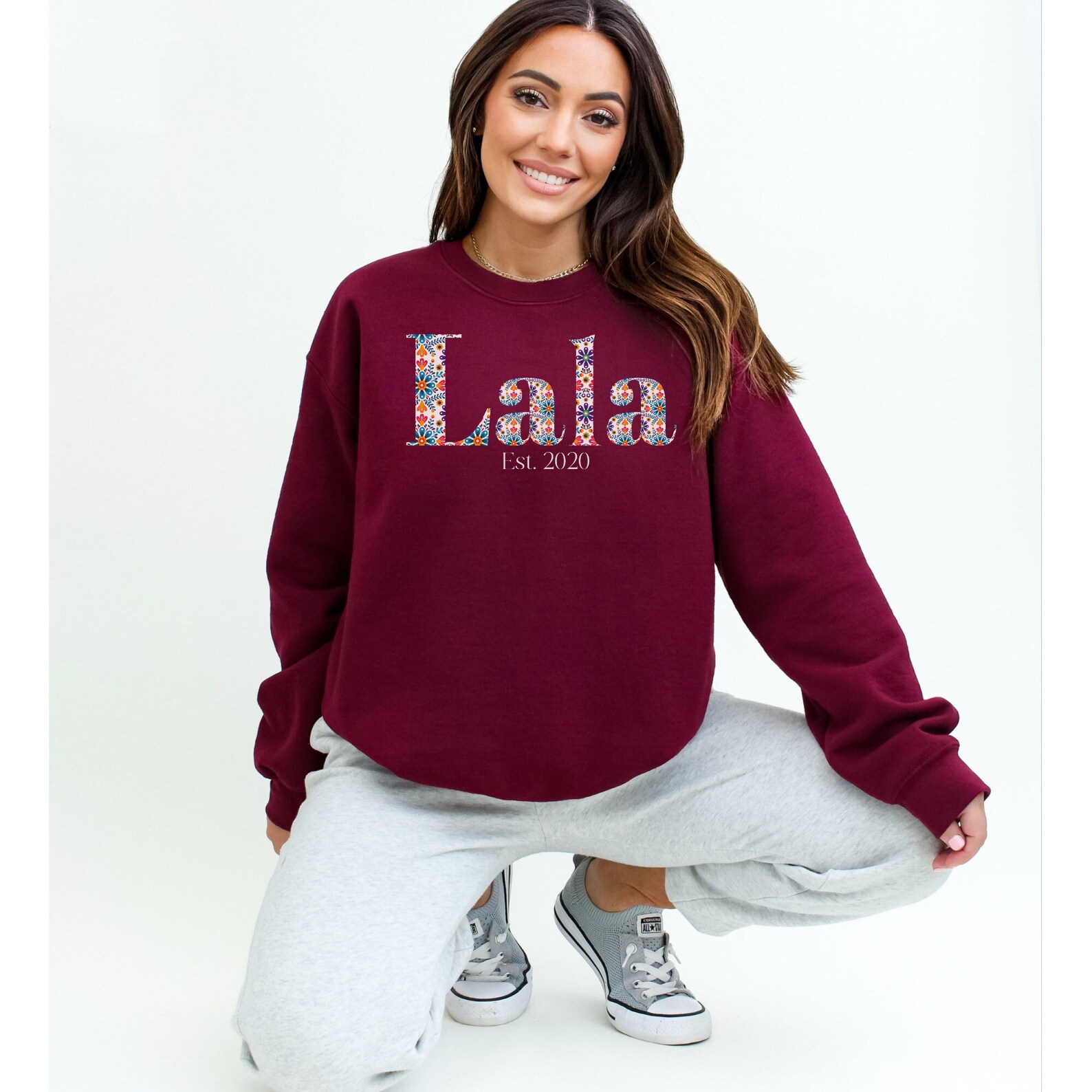 Custom Lala Sweatshirt, Lala Gifts, Mothers Day Gift for Lala, Personalized Gifts, Pregnancy ...