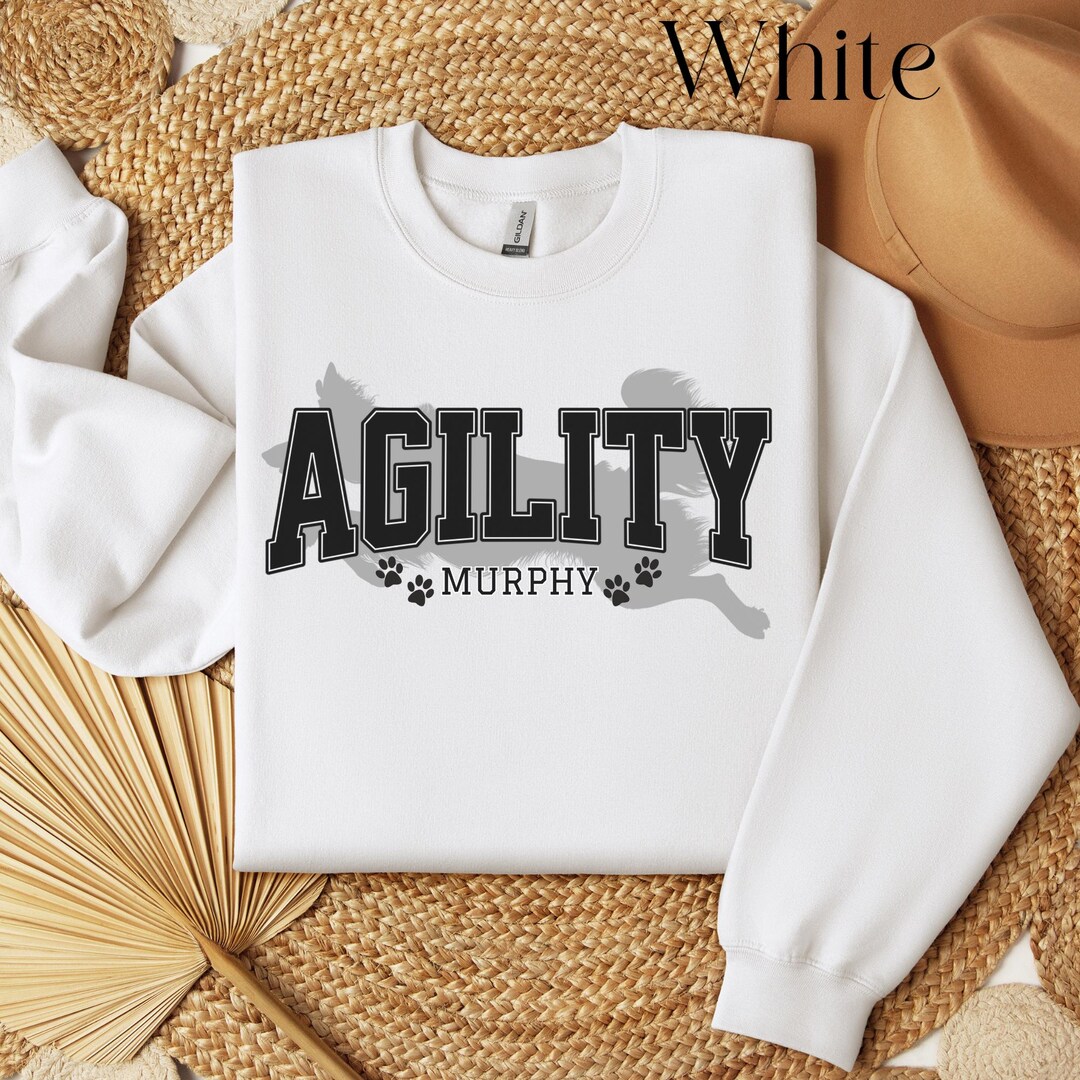 Personalized Dog Agility Sweatshirt, Agility Dog Sweatshirt, Agility Dog Mom Gifts, Agility ...