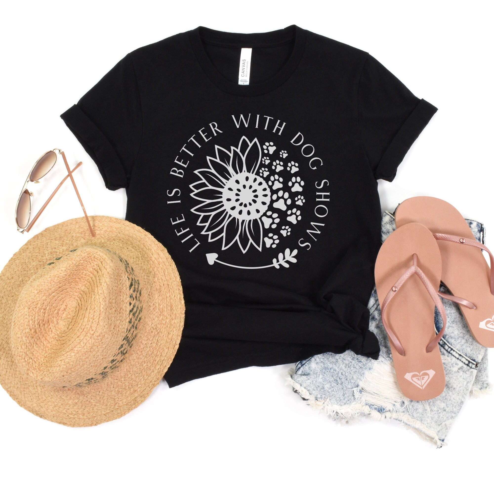 La vida es mejor con la camisa de espectáculos de perros, mostrar regalos de perros, regalos de ...