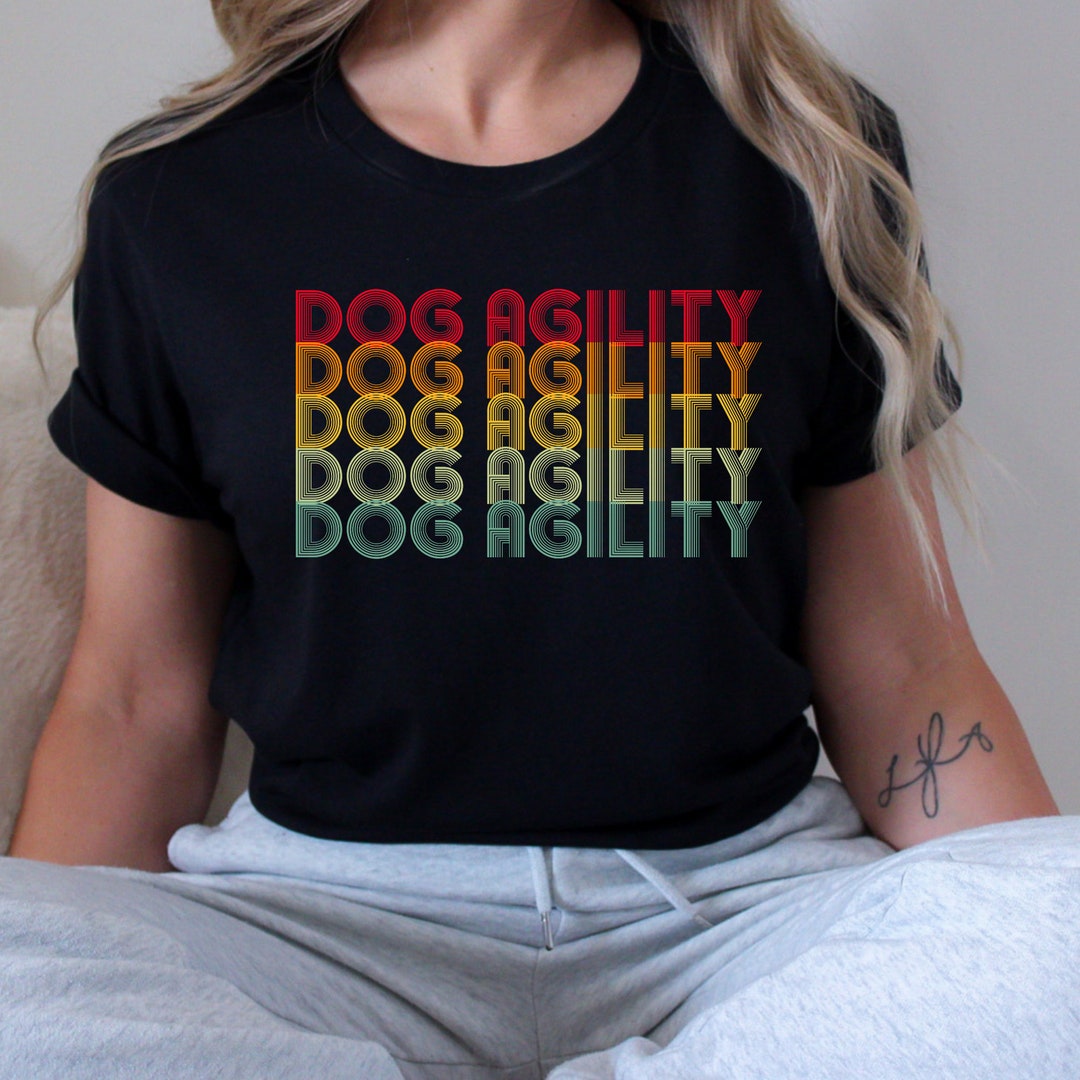 Retro Dog Agility Shirt, Agility Dog Shirt, Dog Agility Gifts, Agility ...