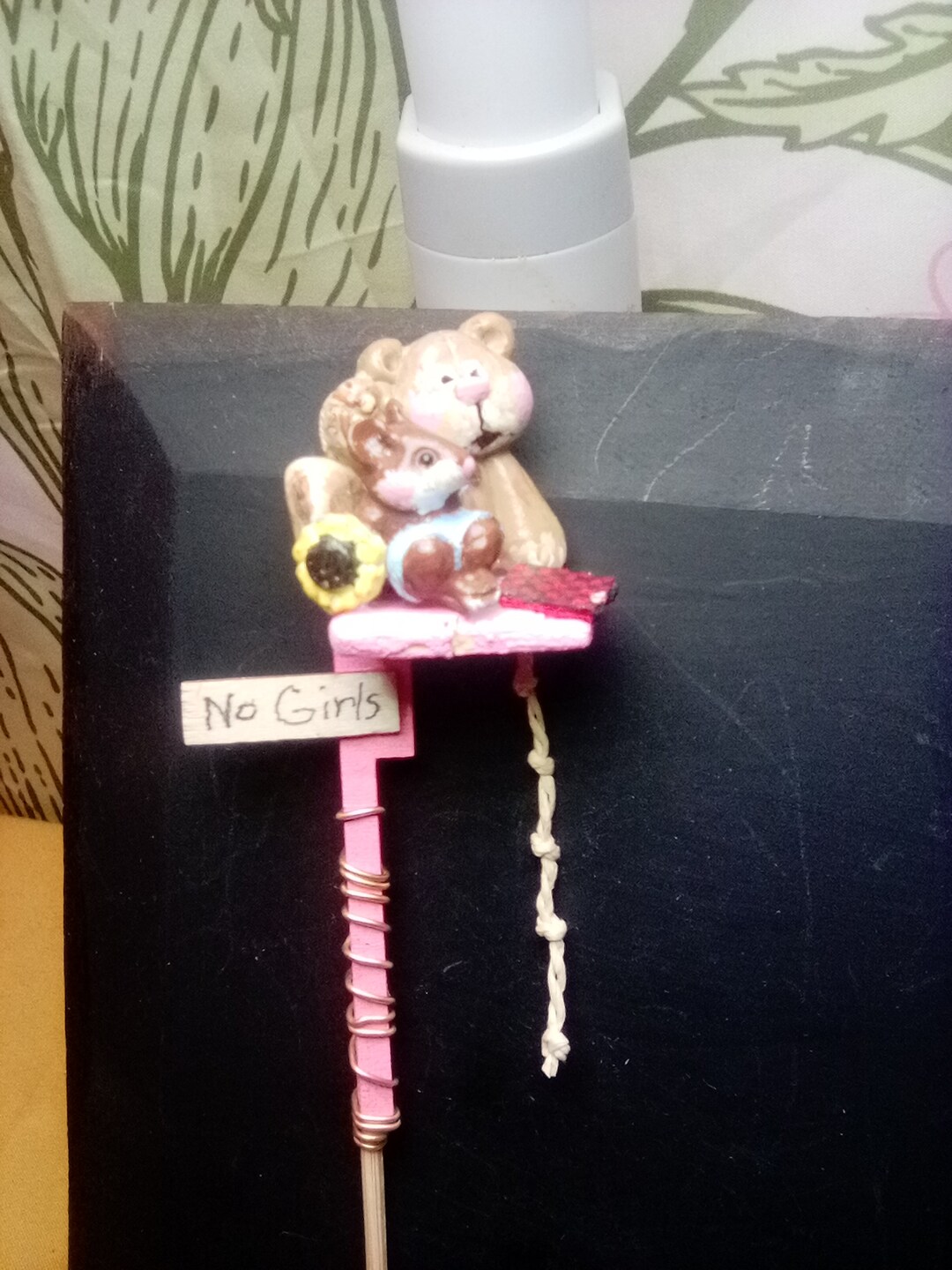 Hand Sculpted/painted Miniature Mouse Plant Stake - Etsy