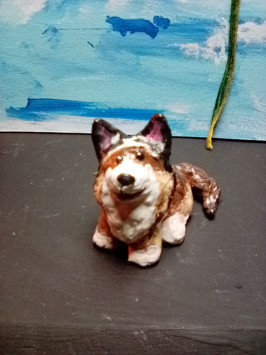 Hand Sculpted the Queen's Corgi Clay Figurine - Etsy