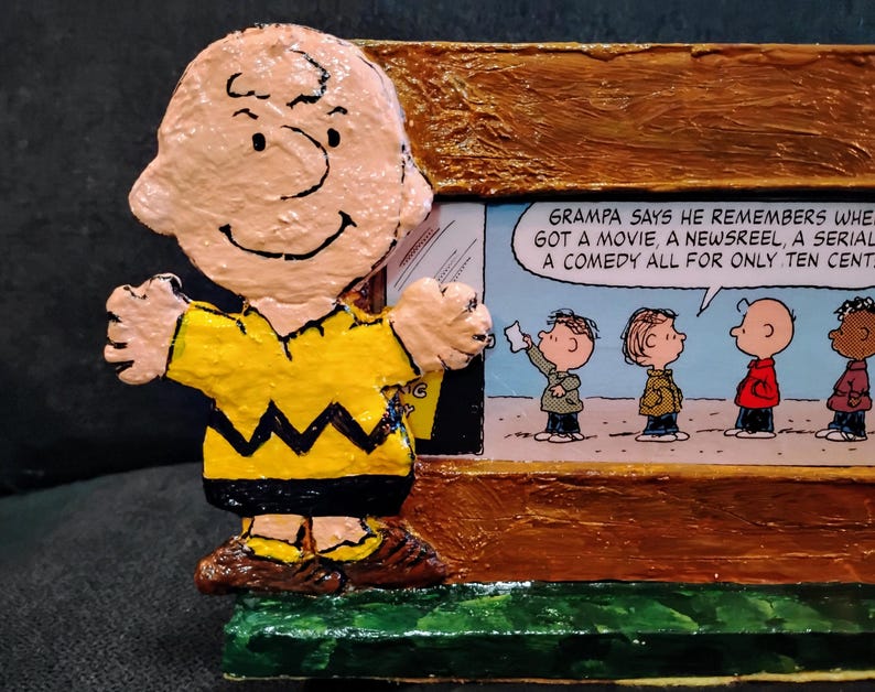 Peanuts Gang Framed Comic Strip, Charlie Brown Framed Comic Strip ...