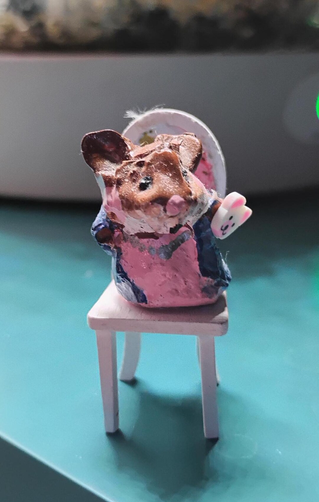 Miniature Mouse "stealing Cookies" Resin Mouse on Chair Figurine - Etsy