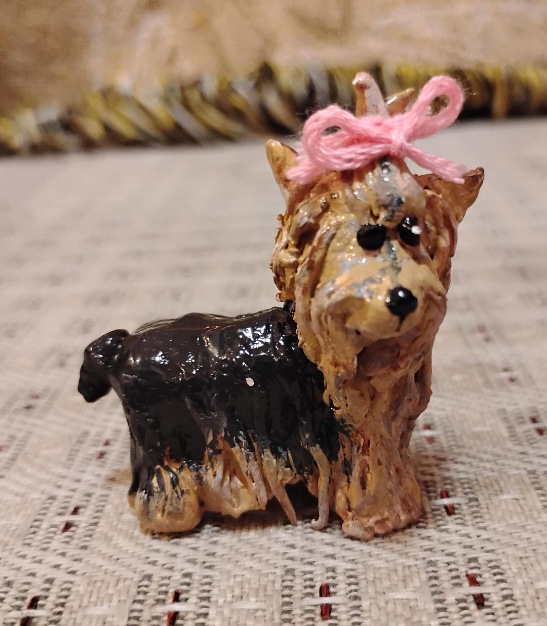 Miniature Yorkshire Terrier, Yorkie Puppy Clay Sculpture - Etsy