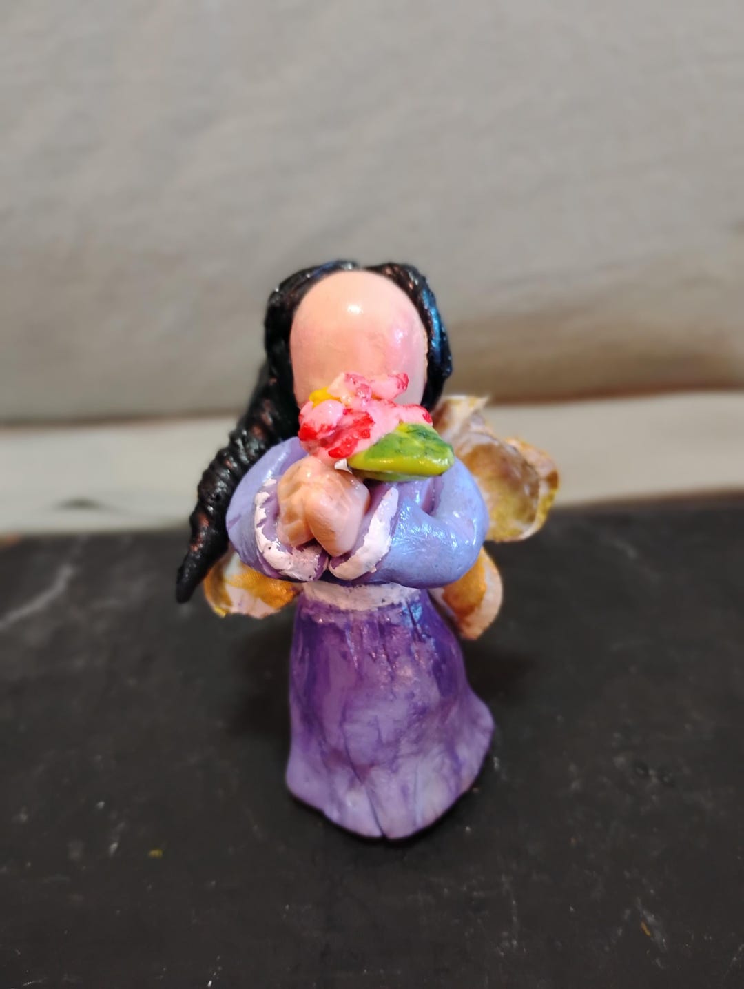 Faceless Angel "peony", Clay Amish Style as Angel, - Etsy