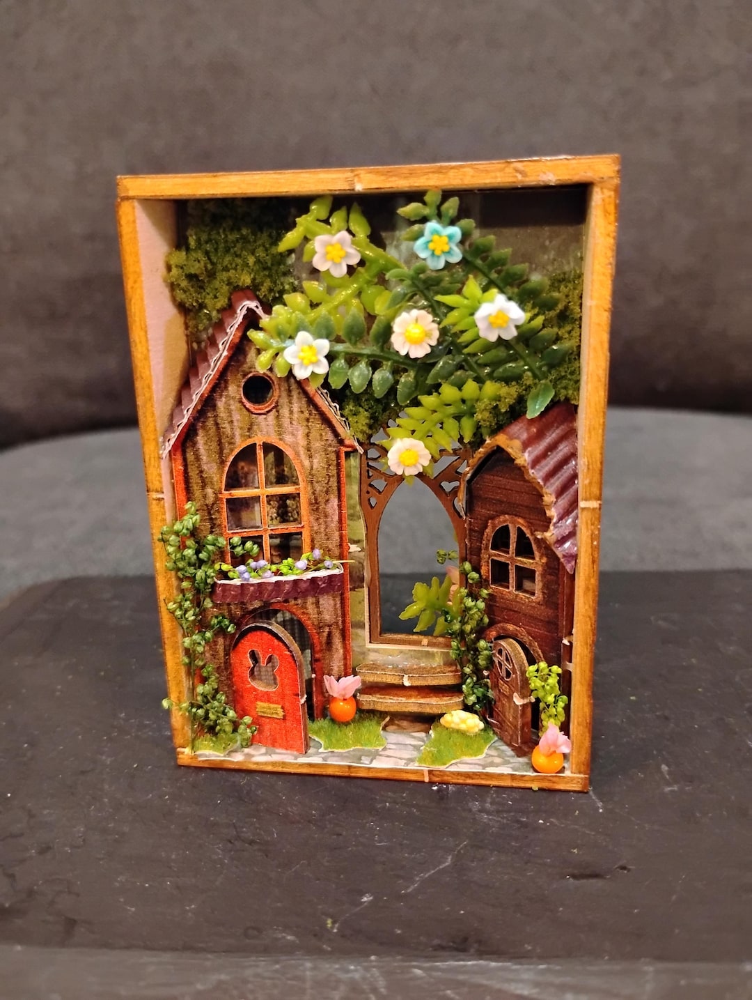 Miniature Fairy Land Shadow Box, Tiny Double Sided Fairy Garden Shadow ...