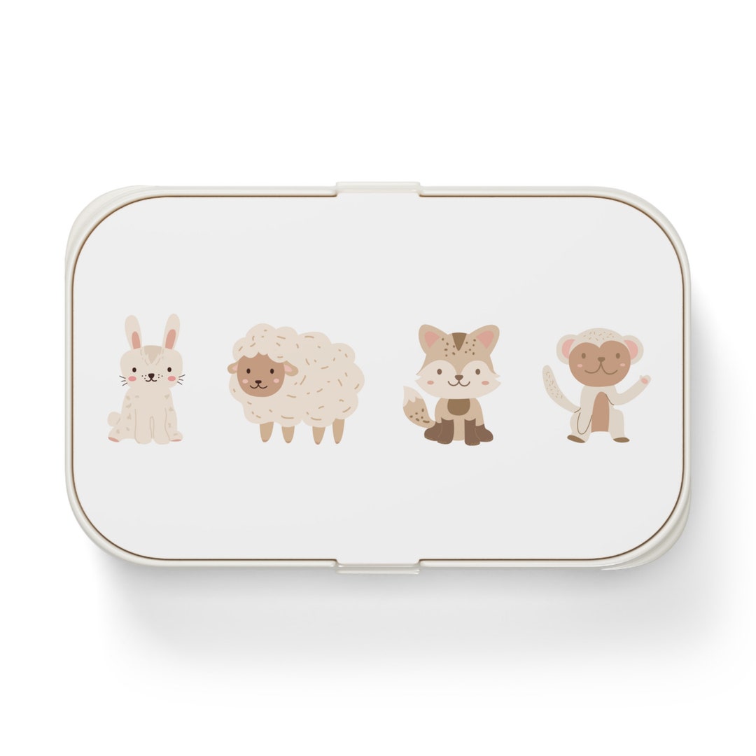 Boho Barn Animals Fox Sheep Rabbit Monkey Lunch Box Bento Lunch Box - Etsy