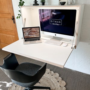 Large Office Desk• Floating Desk Home Office Work Space Modern Space ...