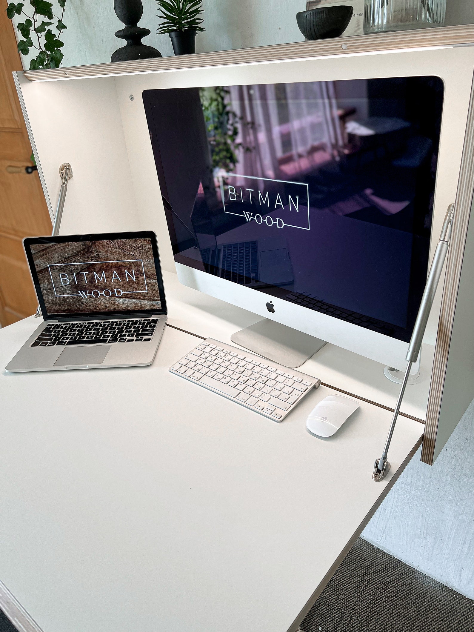 Large Office Desk Floating Desk Home Office Work Space Modern Space ...