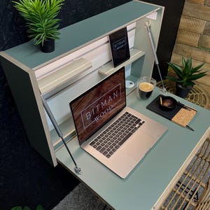 Original Desk• Folding Desk Fold Down Wall Mounted Home Office Desk ...