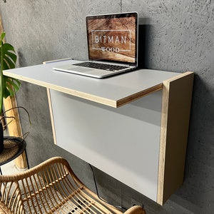 Standing Desk• Home Office Wall Mounted Folding Space Saving Office ...