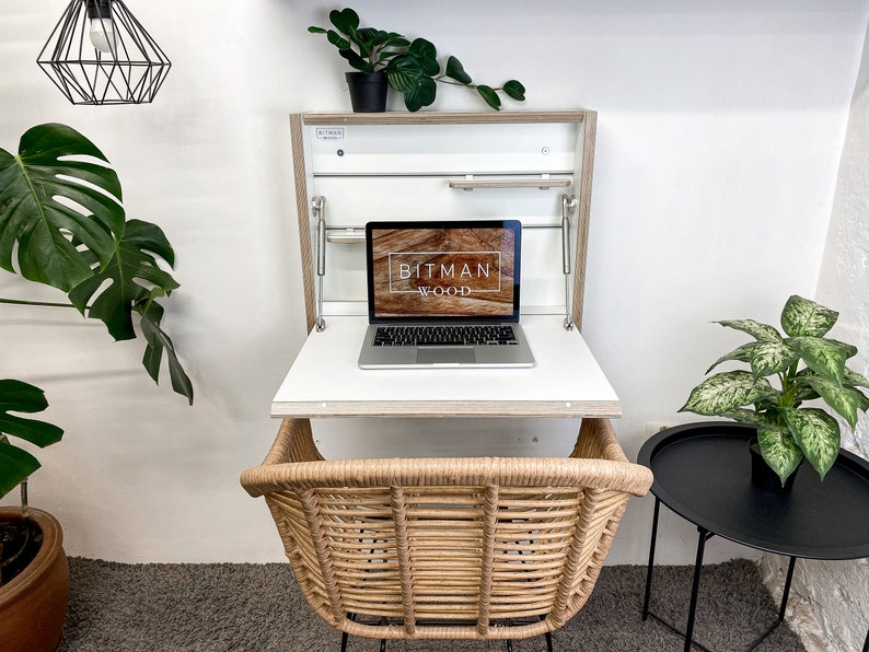 Small Folding Desk Drop Down Desk Space Saving Desk Office - Etsy