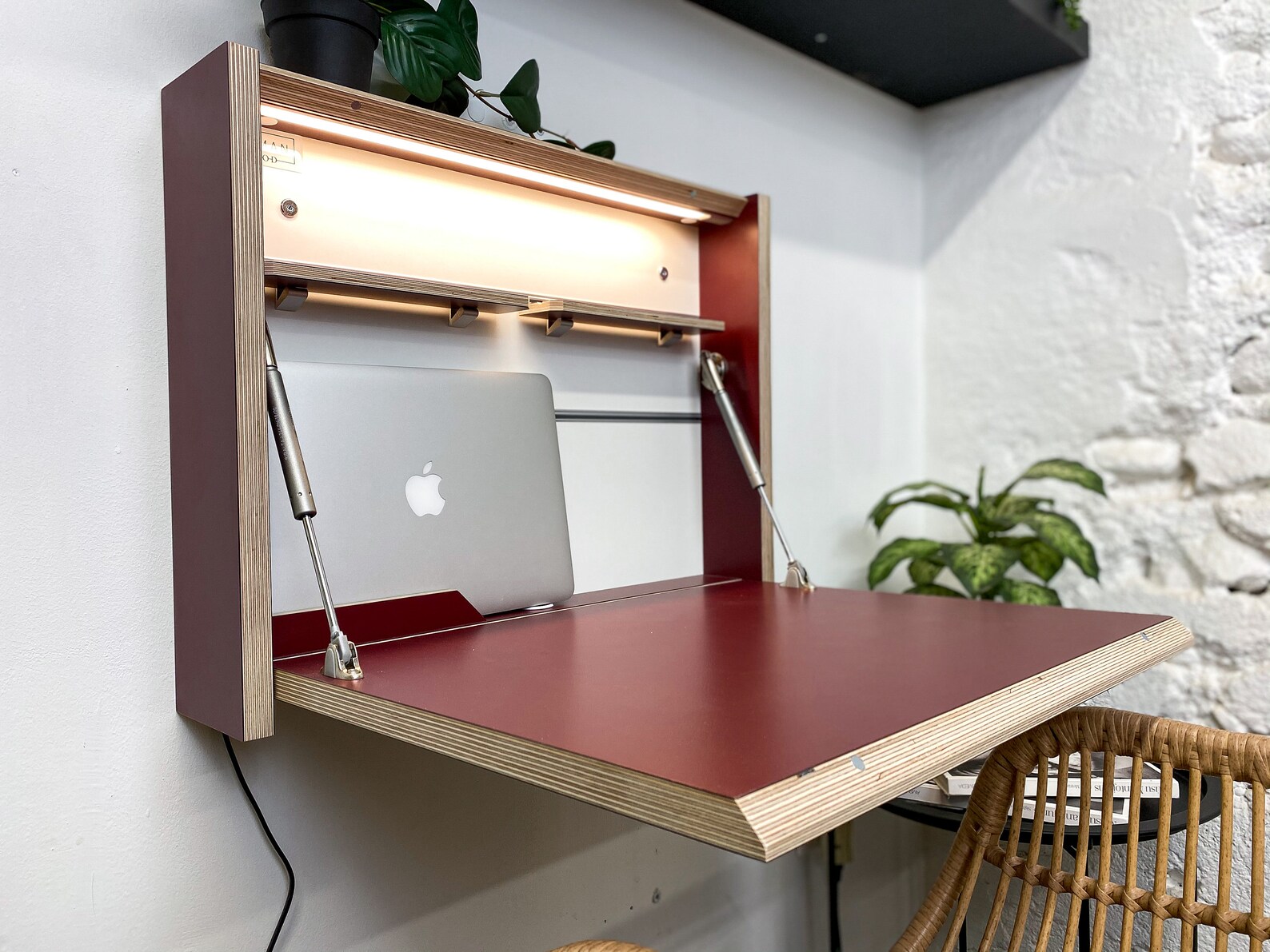 Small Folding Desk• Wall Desk Study Drop Down Desk Space Saving Desk ...
