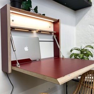 Small Folding Desk• Wall Desk Study Drop Down Desk Space Saving Desk ...