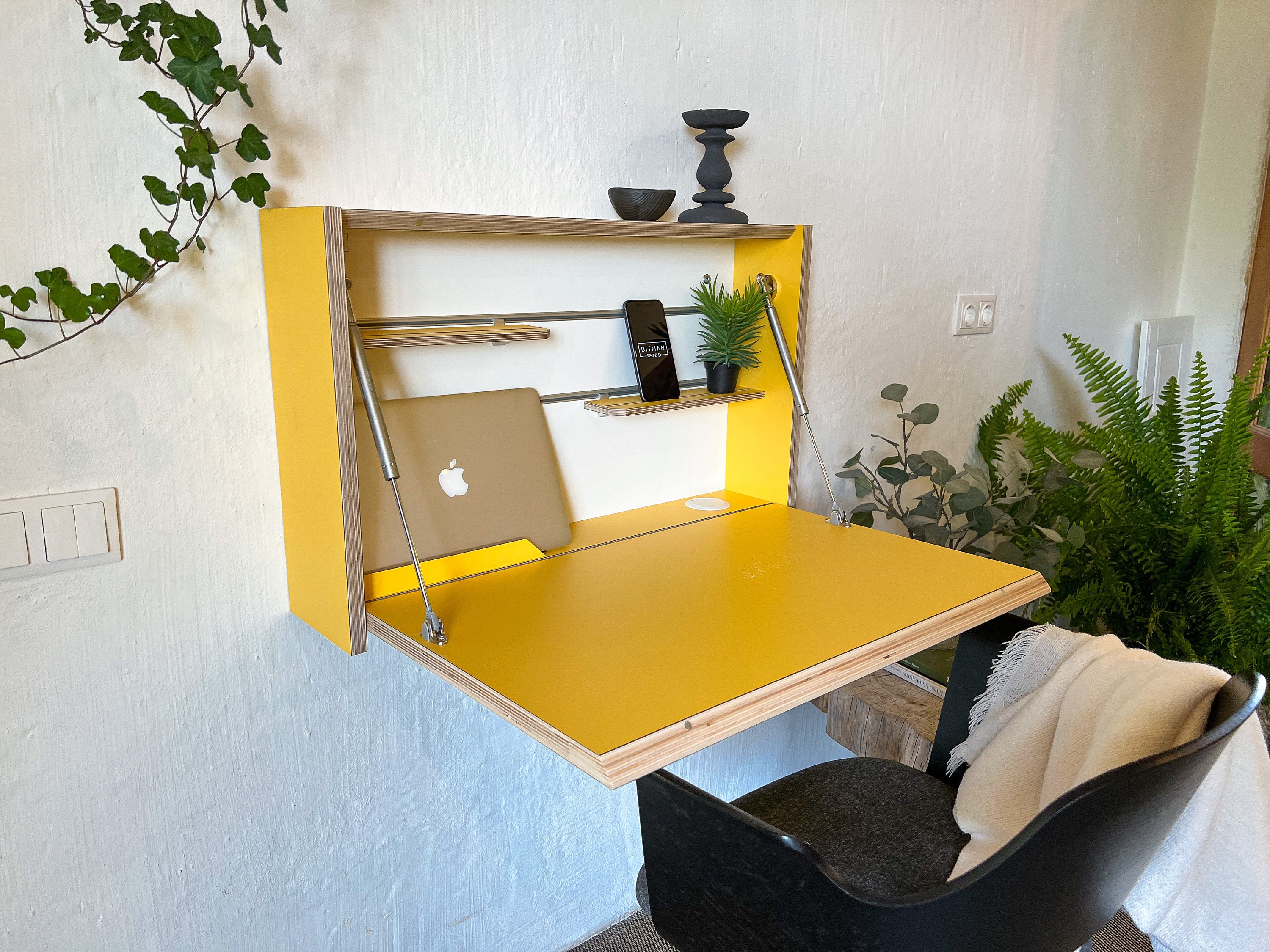 Original Desk Study Desk Wall Mounted Folding Desk Space - Etsy Australia