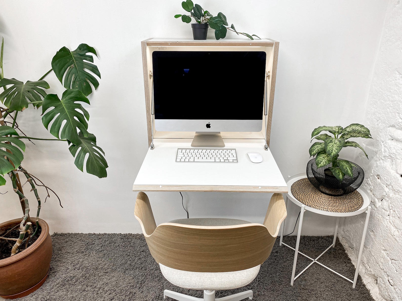 21.5” Monitor Desk• Office Desk Folding Desk Space Saving Desk ...