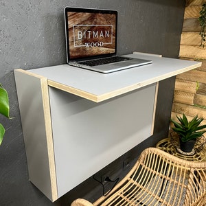 Standing Desk• Home Office Wall Mounted Folding Space Saving Office ...