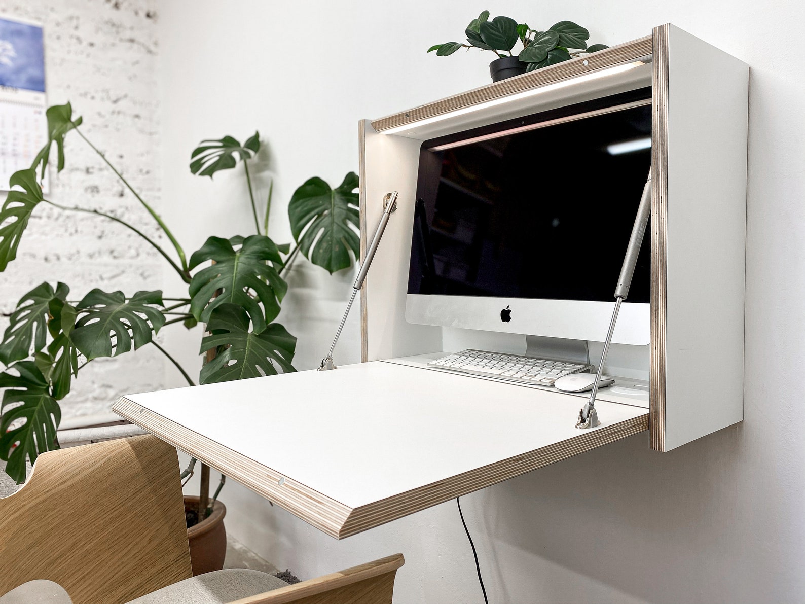 21.5 Monitor Desk Office Desk Folding Desk Space Saving Desk - Etsy