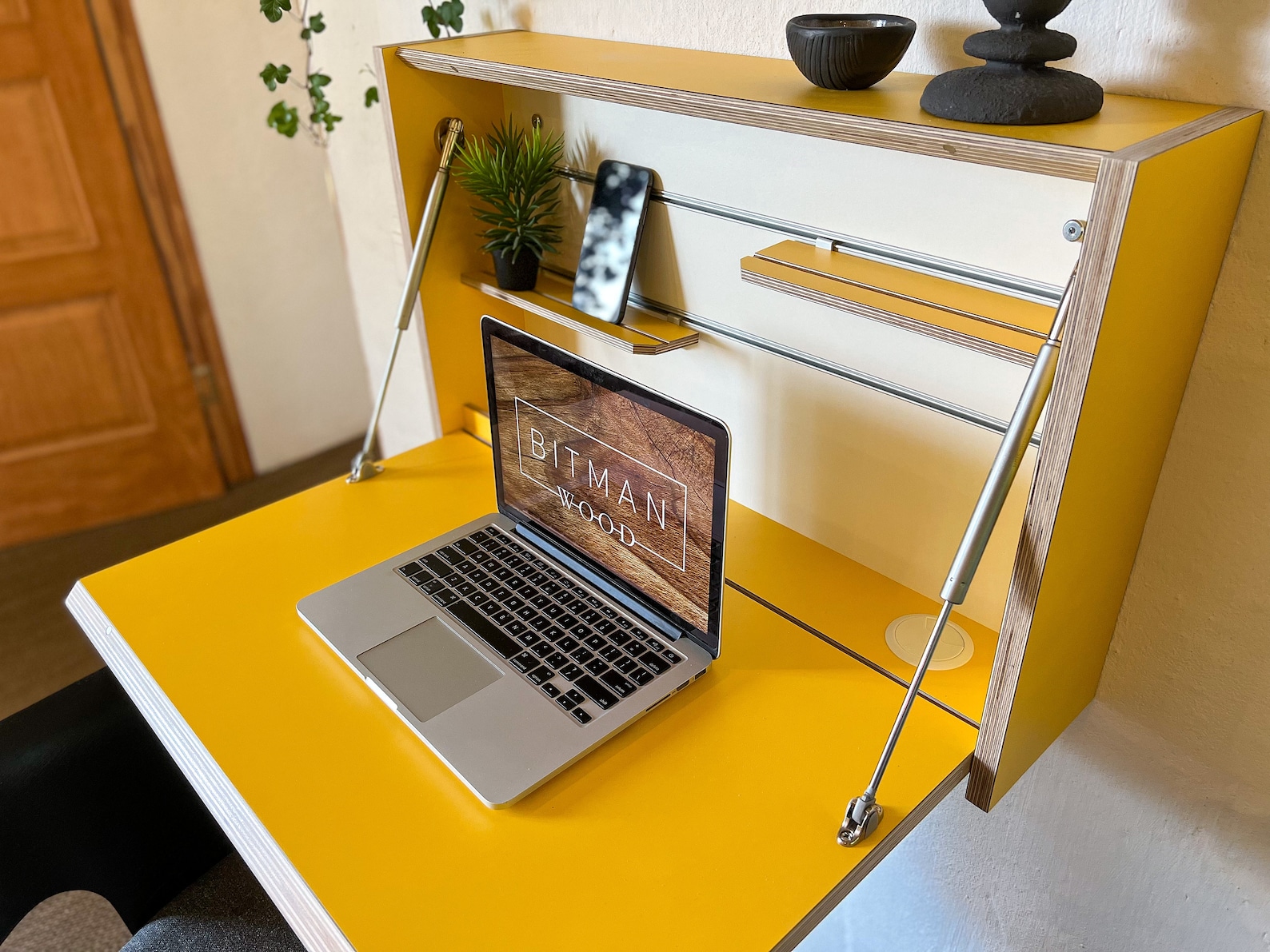 Original Desk• Study Desk Wall Mounted Folding Desk Space Saving Desk ...