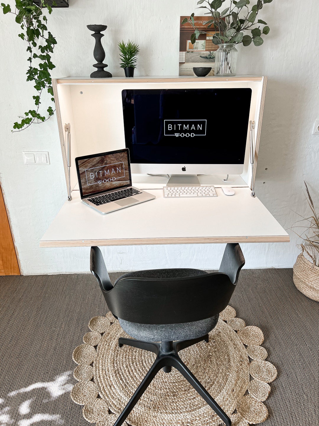 Large Office Desk• Floating Desk Home Office Work Space Modern Space ...