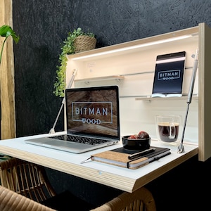 Original Desk• Folding Desk Fold Down Wall Mounted Office Desk Space ...