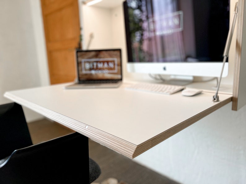 Large Office Desk Floating Desk Home Office Work Space Modern - Etsy