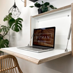 Small Folding Desk Drop Down Desk Space Saving Desk Office - Etsy