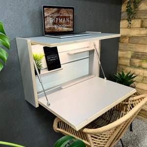 Standing Desk• Home Office Wall Mounted Folding Space Saving Office ...