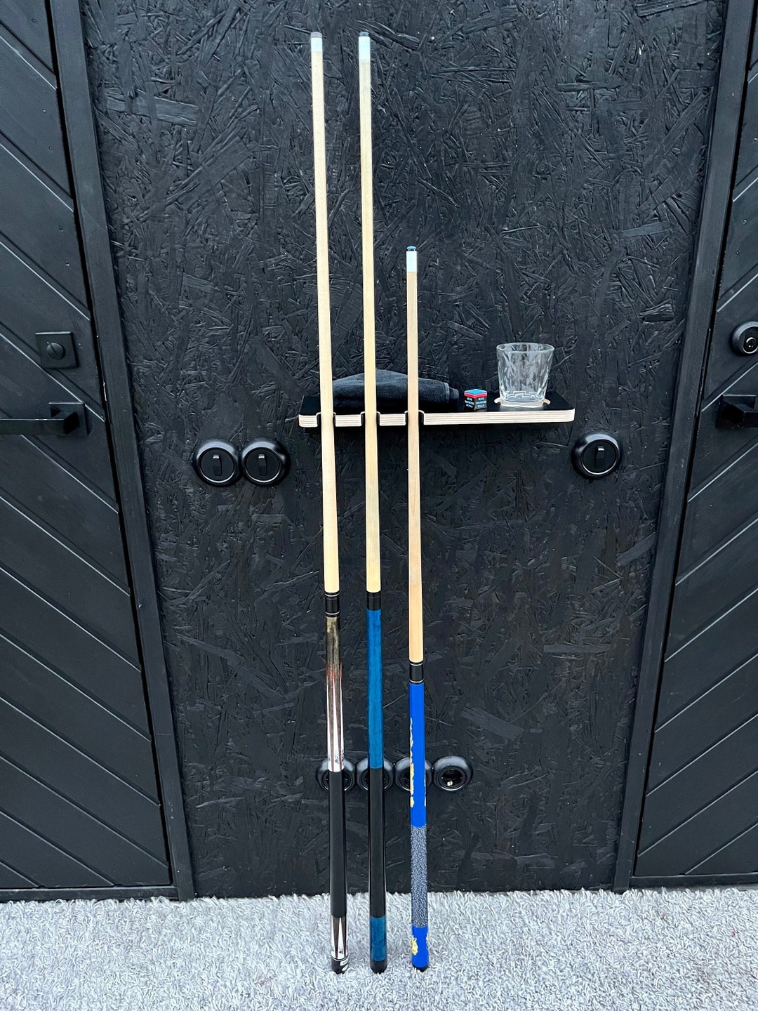 Pool Cue Holder• Billiard Accessories Wall Cue Rack Billiard Cue Rack ...