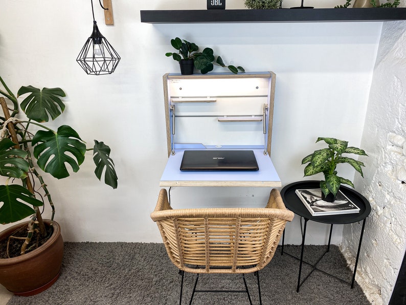 Small Folding Desk Drop Down Desk Space Saving Desk Office | Etsy