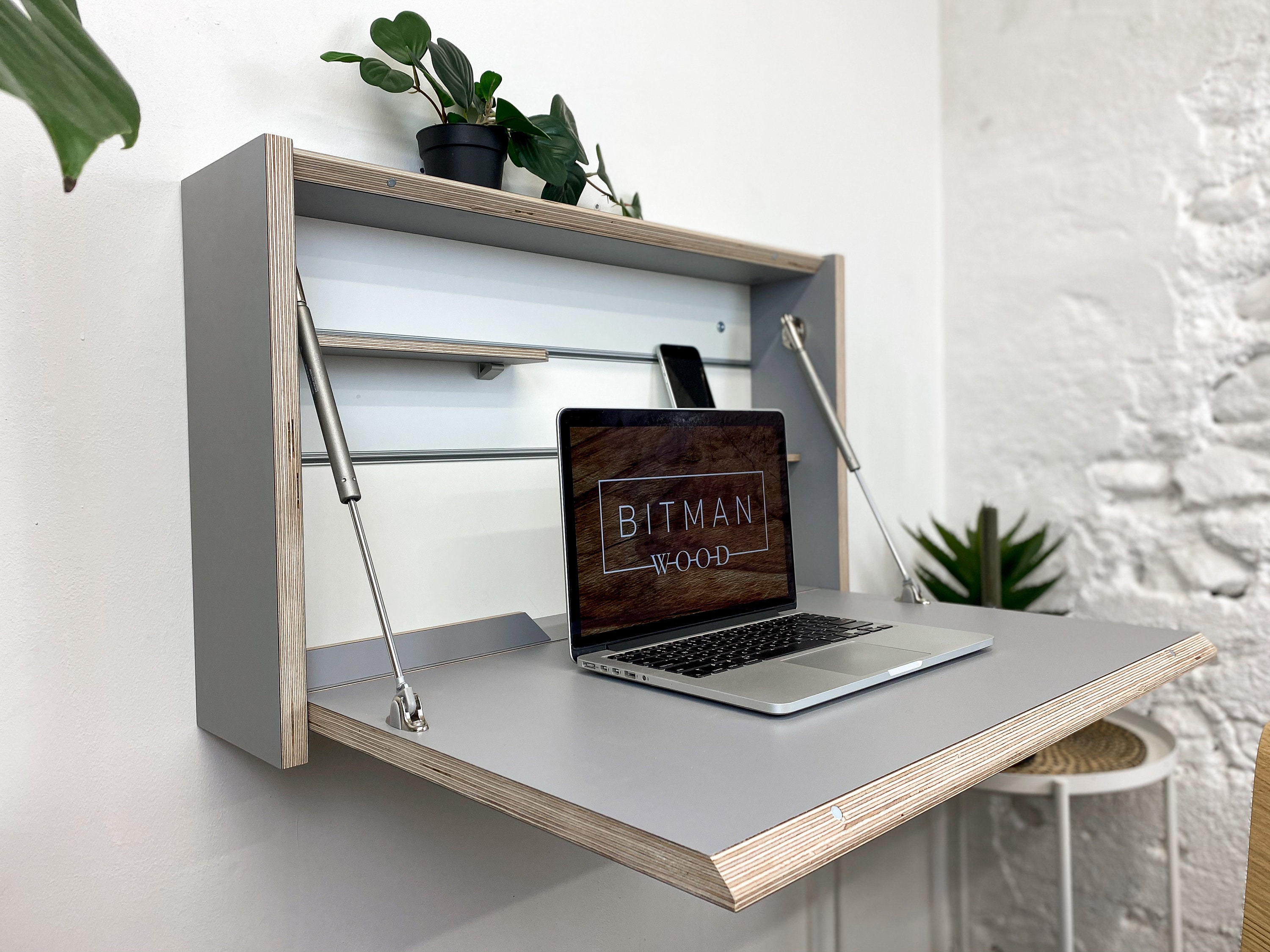 Original Desk Wall Mounted Desk Desk Organizer Home Office - Etsy UK