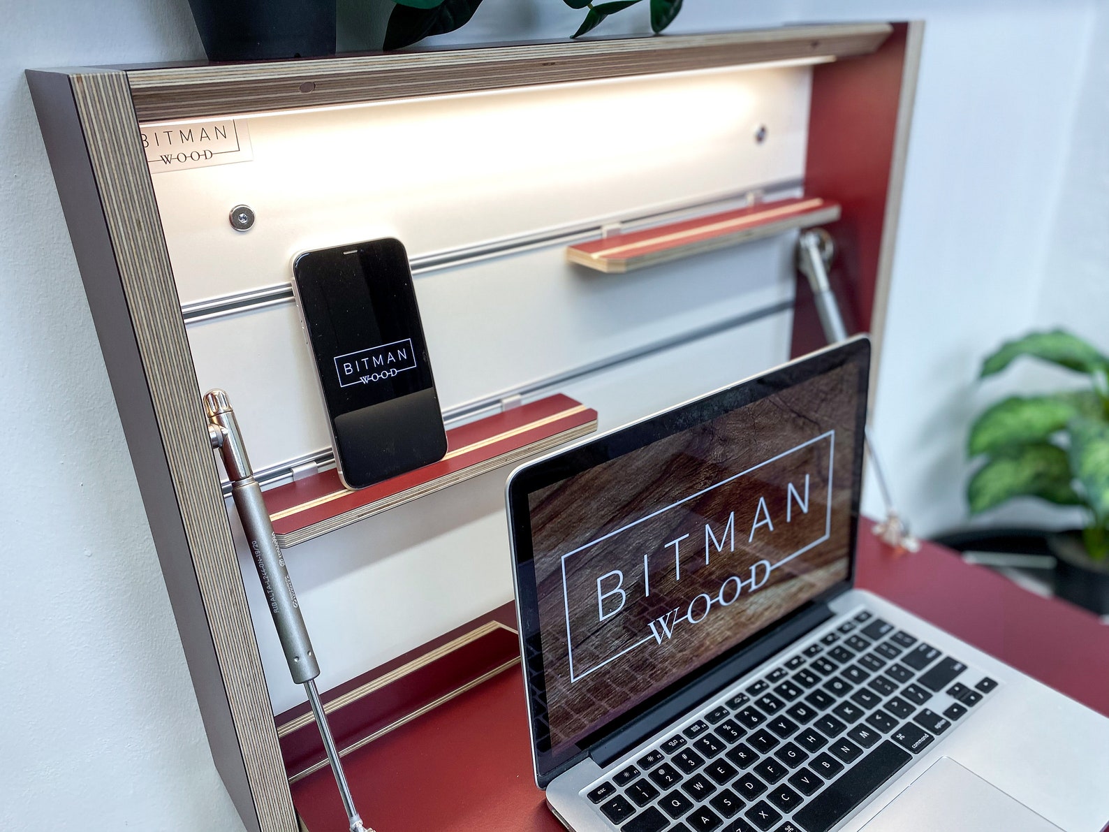 Small Folding Desk• Wall Desk Study Drop Down Desk Space Saving Desk ...
