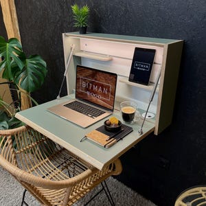 Original Desk• Folding Desk Fold Down Wall Mounted Home Office Desk ...