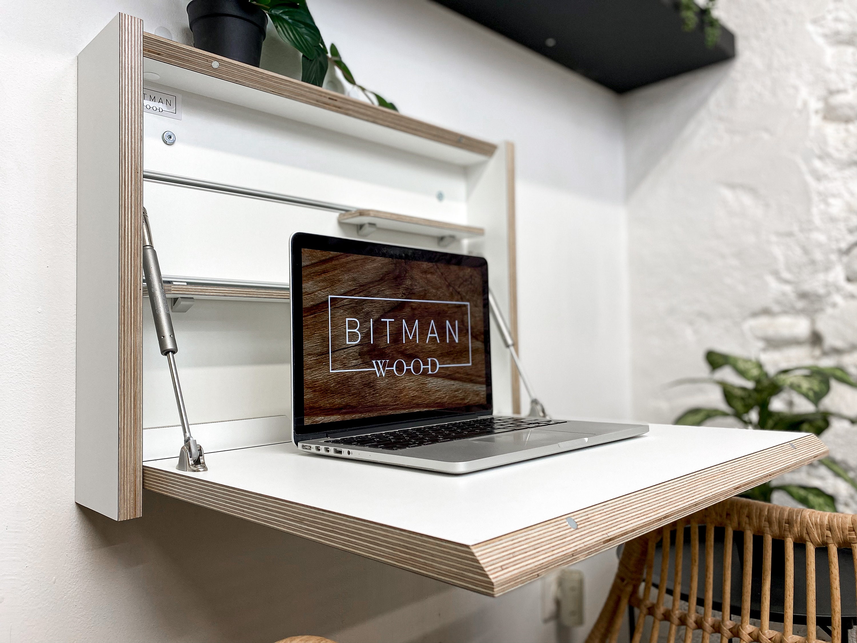 Small Folding Desk• Drop Down Desk Space Saving Desk Office Desk ...