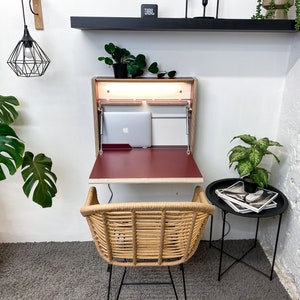 Small Folding Desk• Wall Desk Study Drop Down Desk Space Saving Desk ...