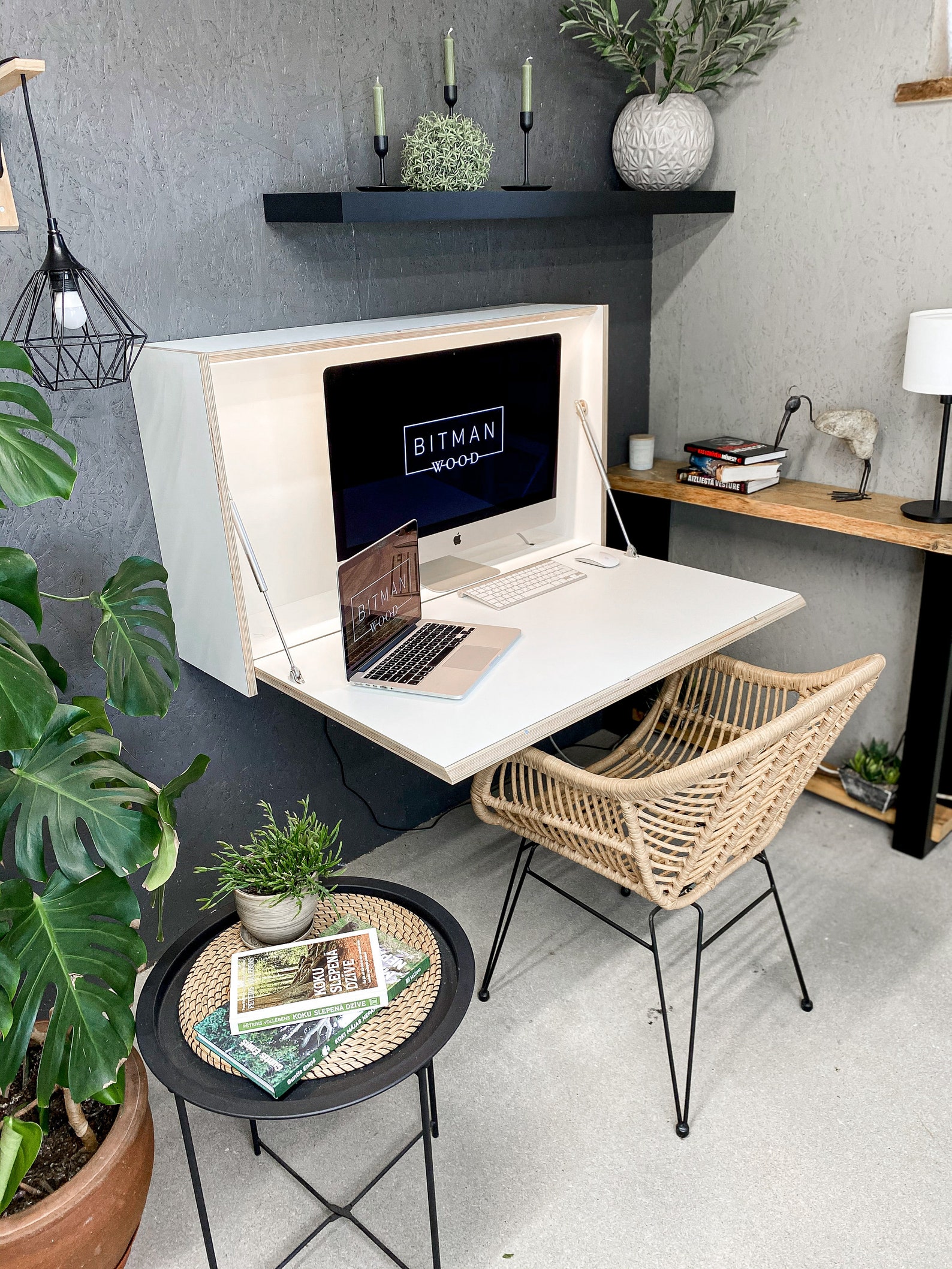 Large Office Desk Floating Desk Home Office Work Space Modern - Etsy