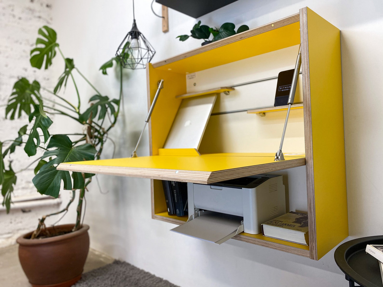 Office Desk Folding Desk Work Space Desk Space Saving Desk | Etsy