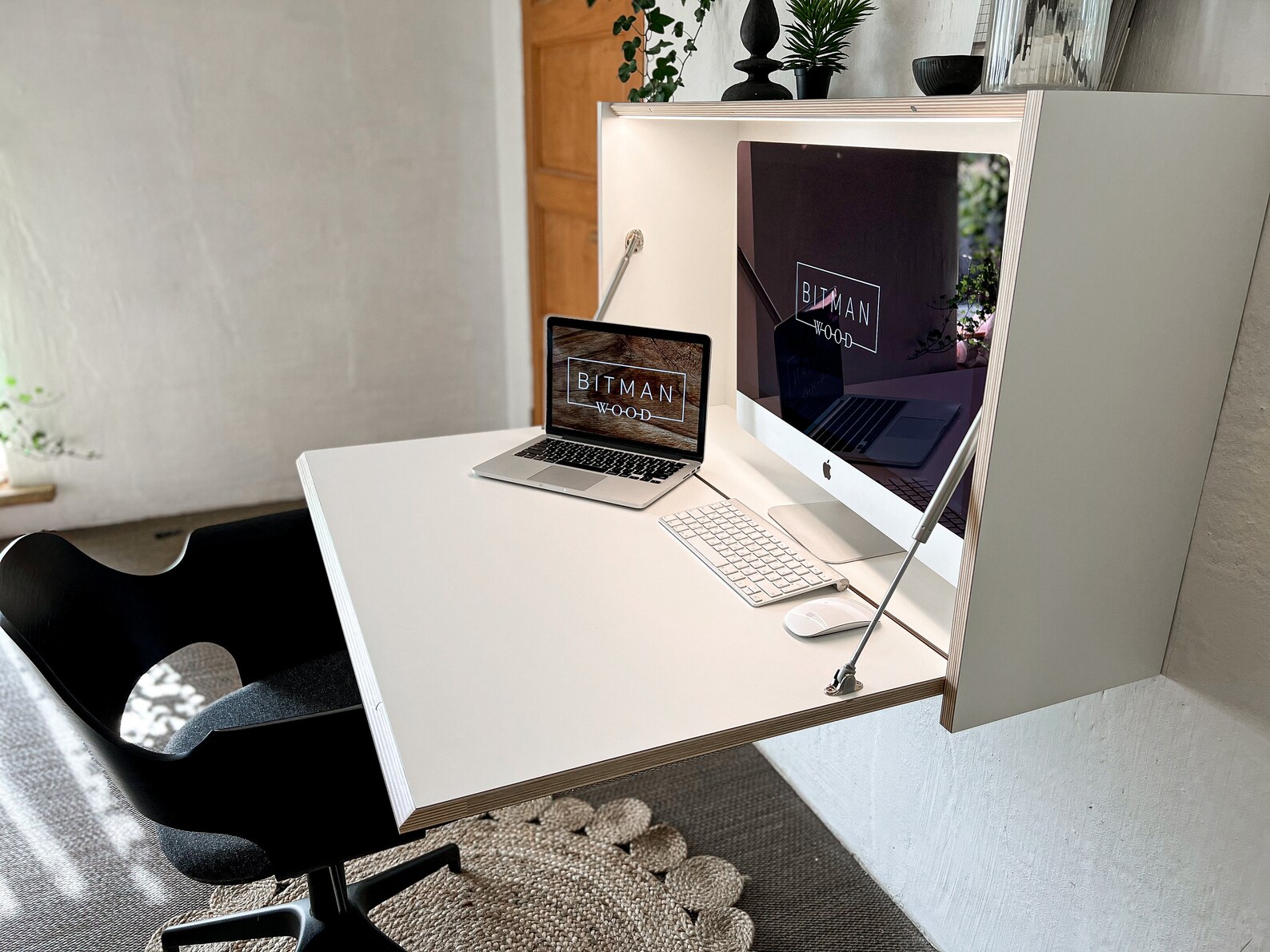 Large Office Desk• Floating Desk Home Office Work Space Modern Space ...