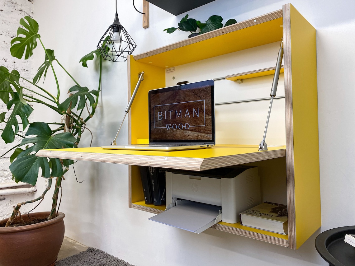 Office Desk Folding Desk Work Space Desk Space Saving Desk | Etsy Australia