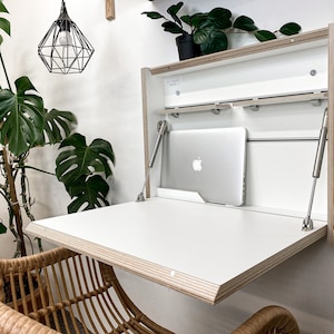Small Folding Desk• Drop Down Desk Space Saving Desk Office Desk ...